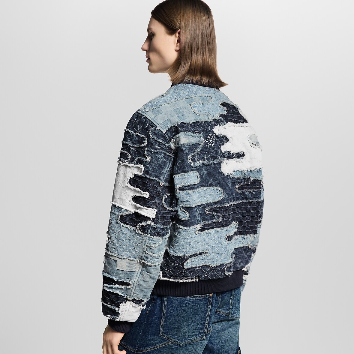 Bomber patchwork en denim - Prêt-à-porter de luxe | Homme | LOUIS VUITTON